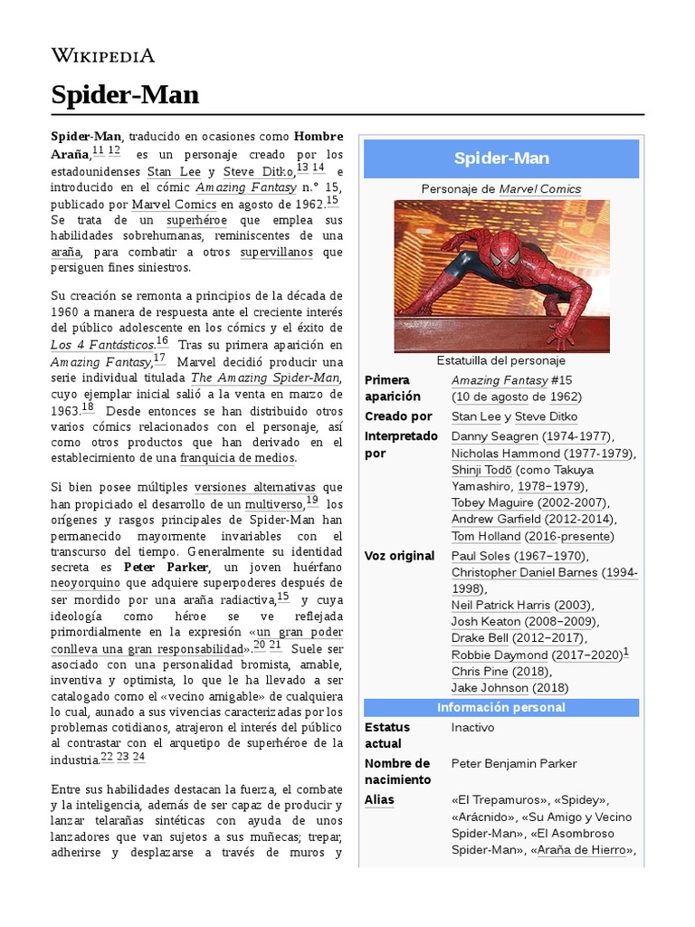 Spider Man | PDF | Hombre araña | Comics Marvel