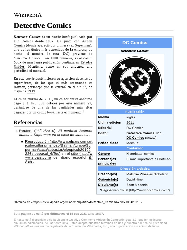 Detective Comics | PDF | Cómic | DC comics