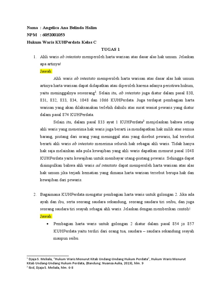 Tugas 1 - Kelas C - 6052001053 - ANGELICA ANA BELINDA HALIM | PDF