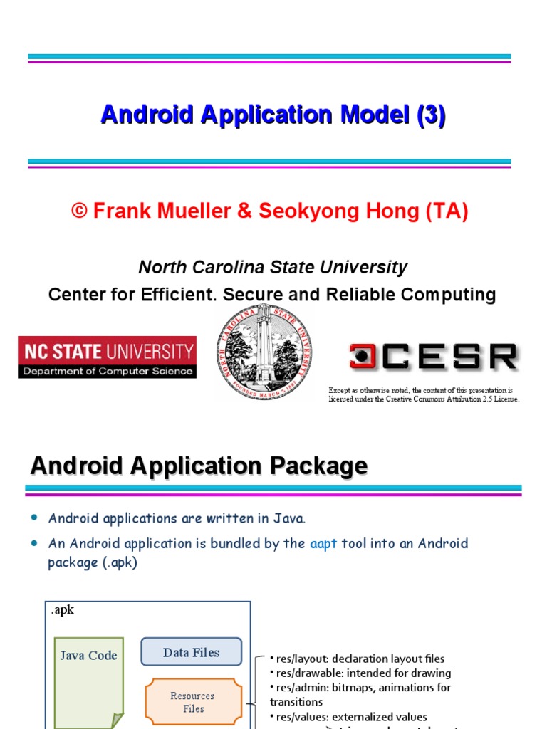 Android Application Model | PDF | Creative Commons License | Process (Computing)