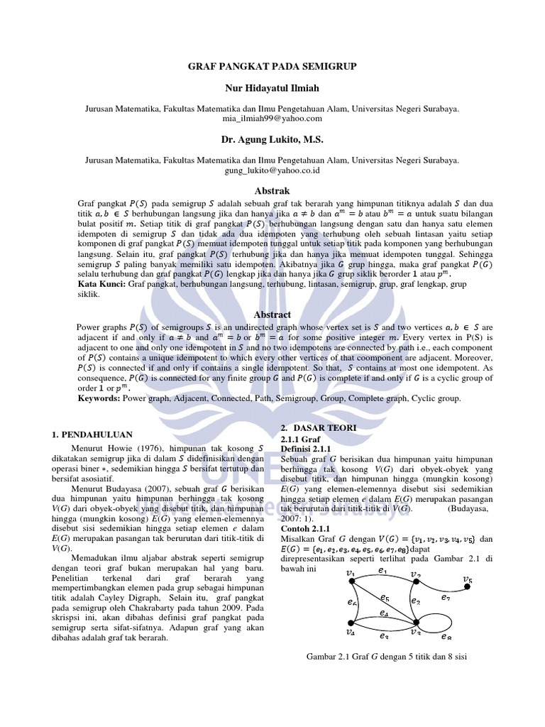 Graf Pangkat Pada Semigrup B44e6ea2 | PDF