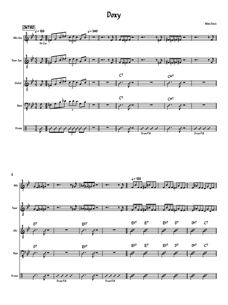 Doxy-Score and Parts | PDF | Musical Instruments | Woodwind Instruments