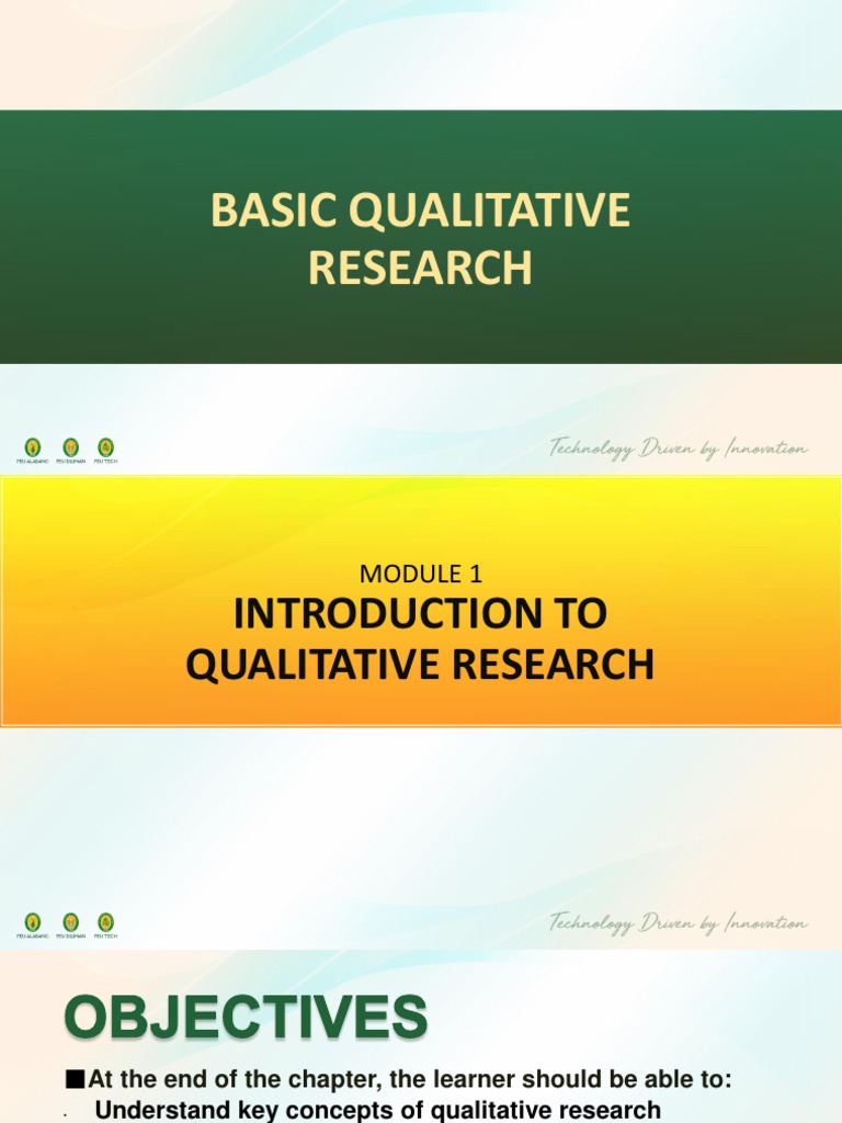 Module 4 - Basic Qualitative Research | PDF | Qualitative Research ...