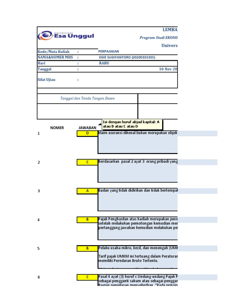 Uts Perpajakan Egie | PDF | Pengelolaan Keuangan & Uang