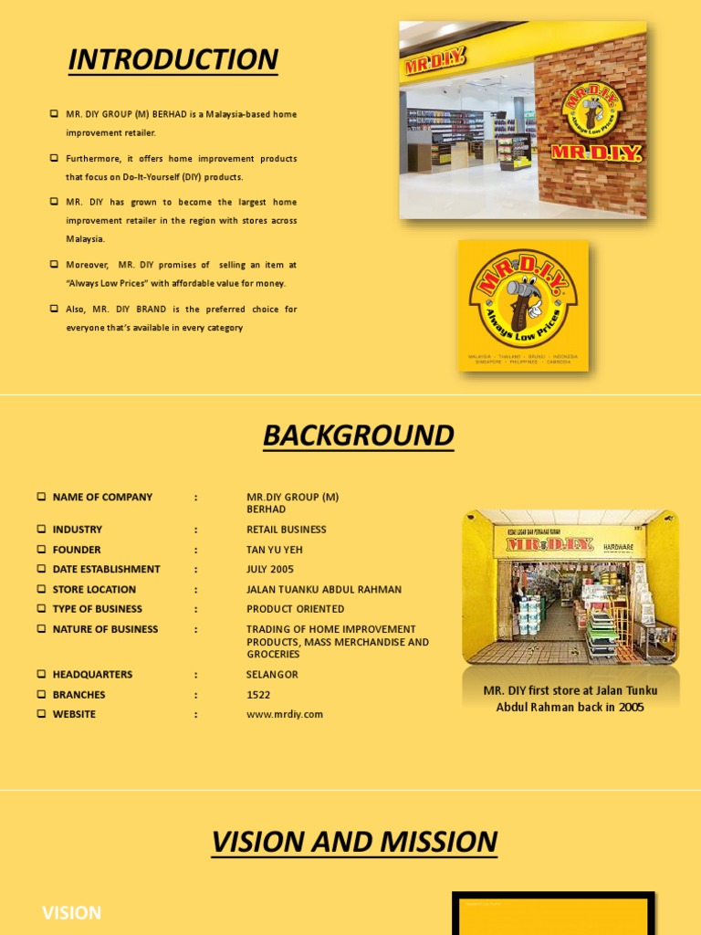 MR - Diy Company | PDF | Retail | Do It Yourself