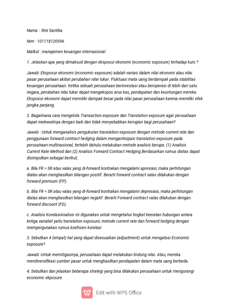 Tugas Sesi 11 - MKI - 101118120596 - Rini Santika | PDF | Pengelolaan Keuangan & Uang