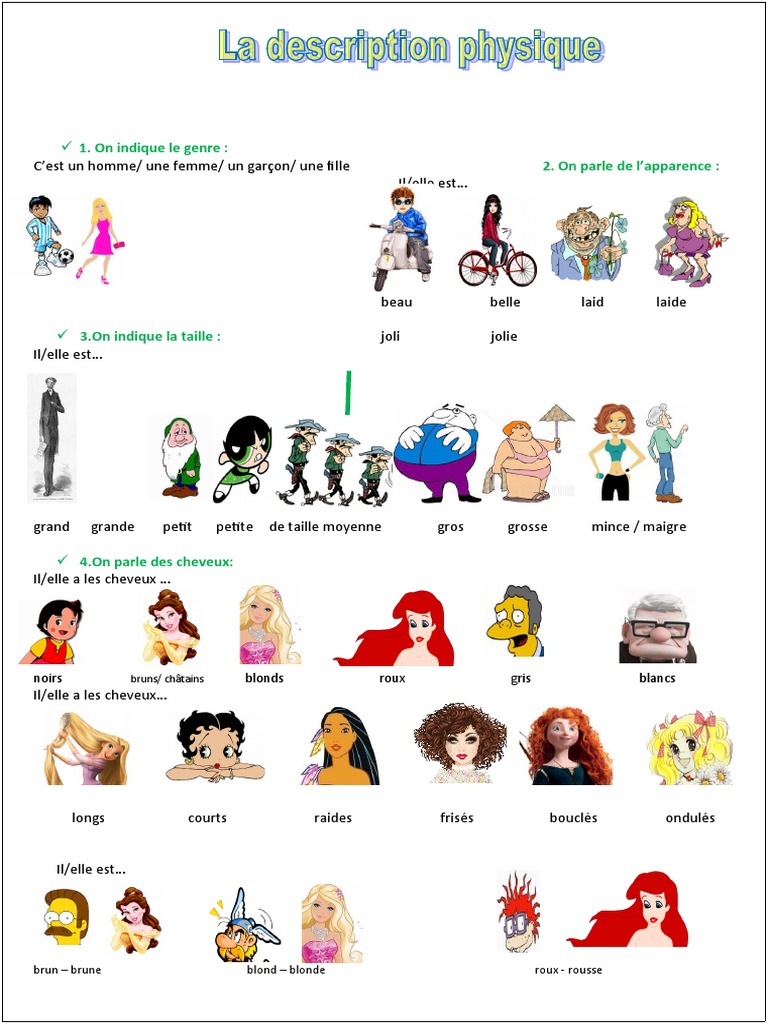 Description physique en français | PDF | Arts du langage et discipline ...
