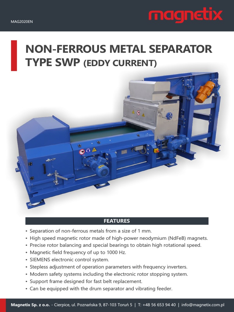 Eddy Current Separator | PDF | Electric Motor | Belt (Mechanical)