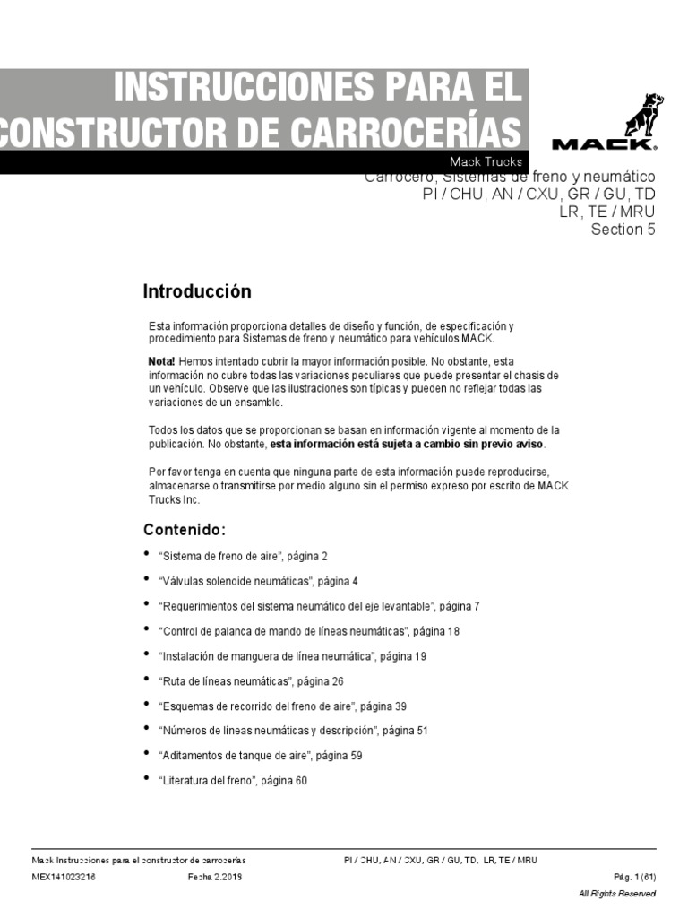 Section5 Carrocero Sistemas de Freno y Neumtico | PDF | Eje | Sistema de freno antibloqueo