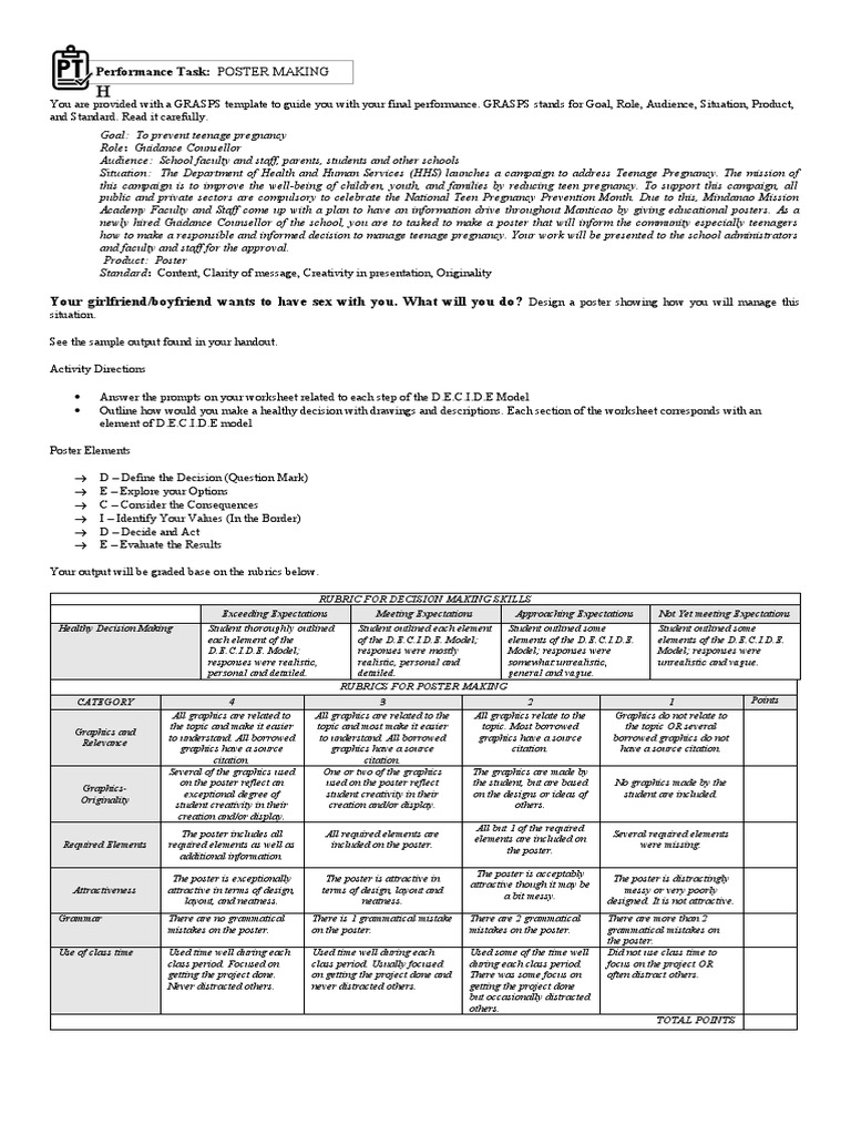 Main Performance Task Quarter 1 | PDF | Teenage Pregnancy | Graphics