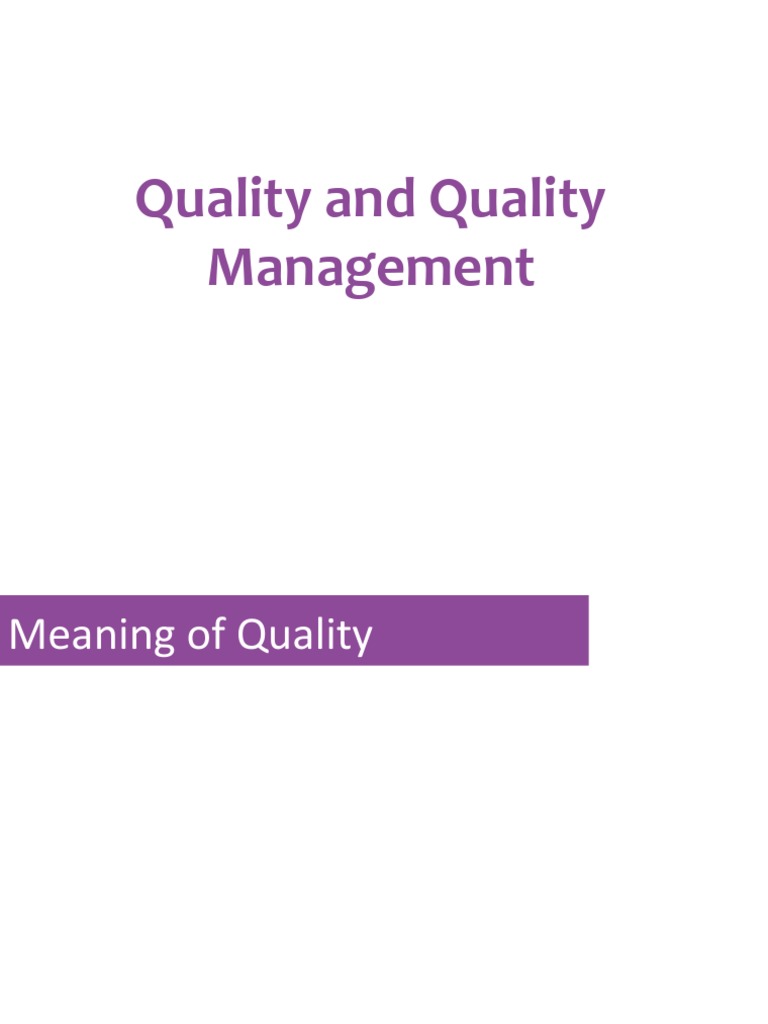 Quality Management Essentials Guide | PDF | Quality Management | Marketing