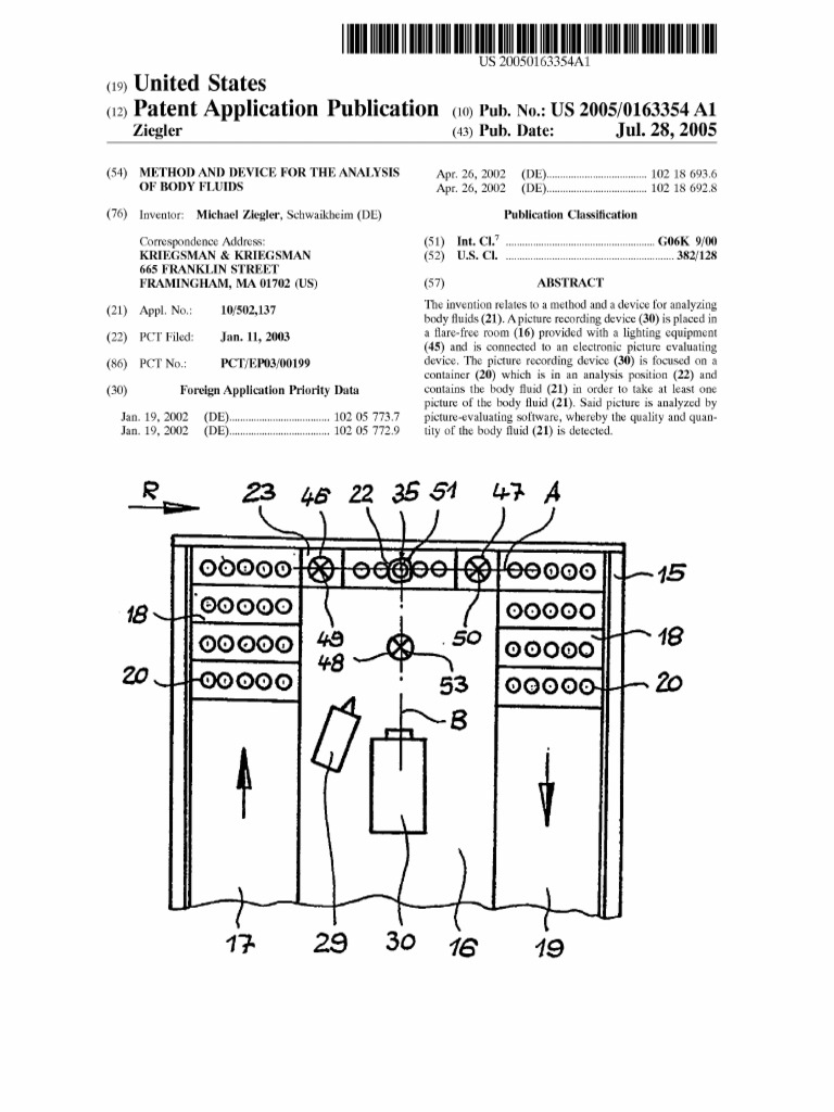 Patent Application Publication (10) Pub. No.: US 2005/0163354 A1 | PDF