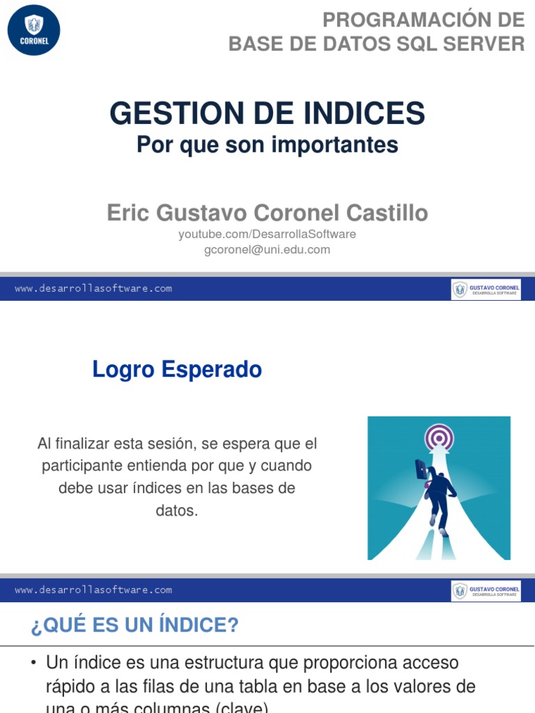 SQL Server - Administración de Indices | PDF | Datos | Programación de computadoras