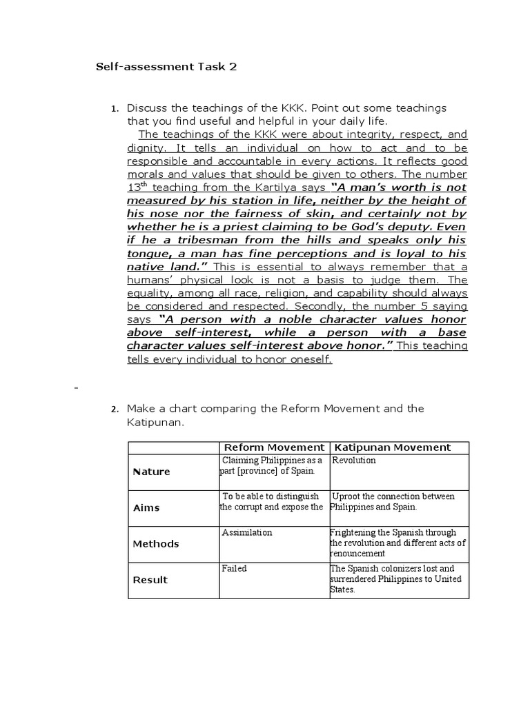 Self Assessment Task 2 | Download Free PDF | Philippines | Applied Ethics