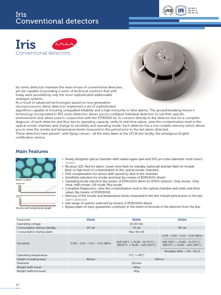 INIM Detectors (Conventional) | PDF | Sensor | Smoke