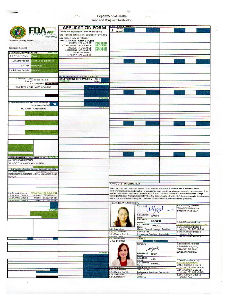 FDA Integrated Application Form | PDF