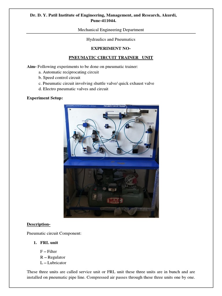 5.pneumatic Trainer Kit | PDF | Valve | Piston