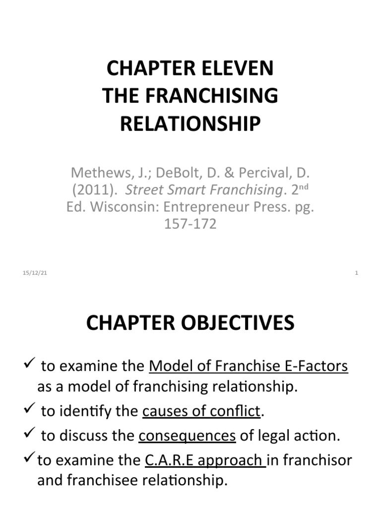 Chapter 11 - The Franchising Relationship | PDF | Franchising | Business