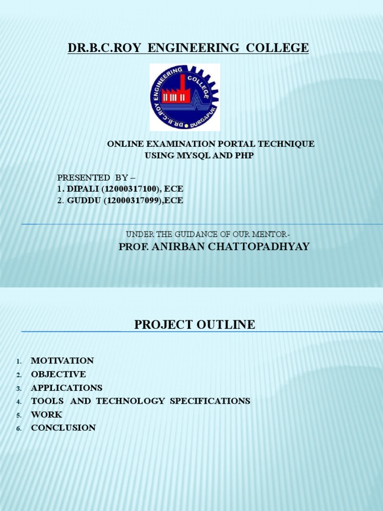 Developing an Online Examination Portal Using MySQL and PHP: A Project ...