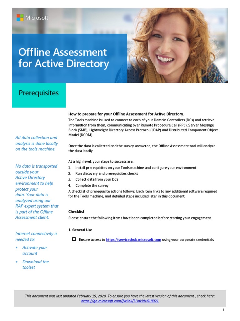 Offline Assessment For Active Directory: Prerequisites | PDF | Active ...