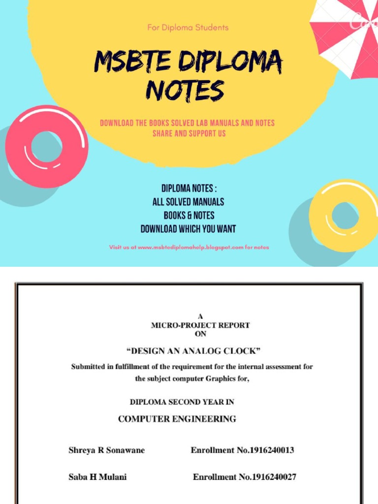 CGR Project ("DESIGN AN ANALOG CLOCK") | PDF