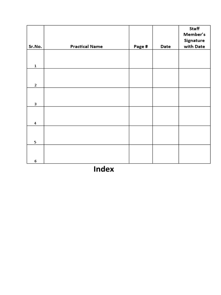 Practical Index | PDF