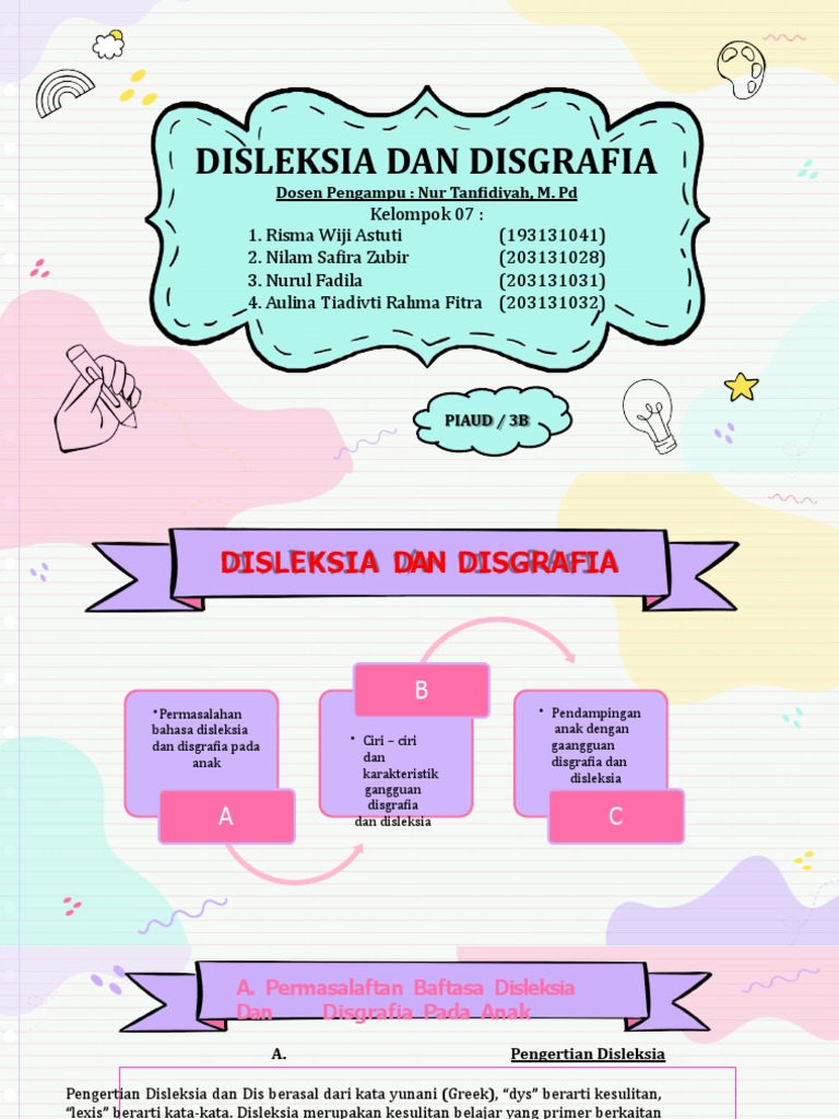 Kelompok 07 - Perkembangan Bahasa - Disleksia Dan Disgrafia | PDF
