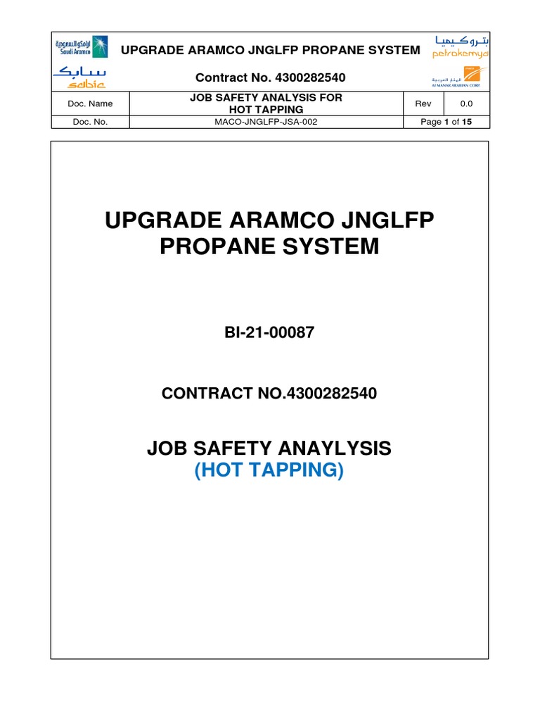 Jsa - Hot Tapping | PDF | Crane (Machine) | Firefighting