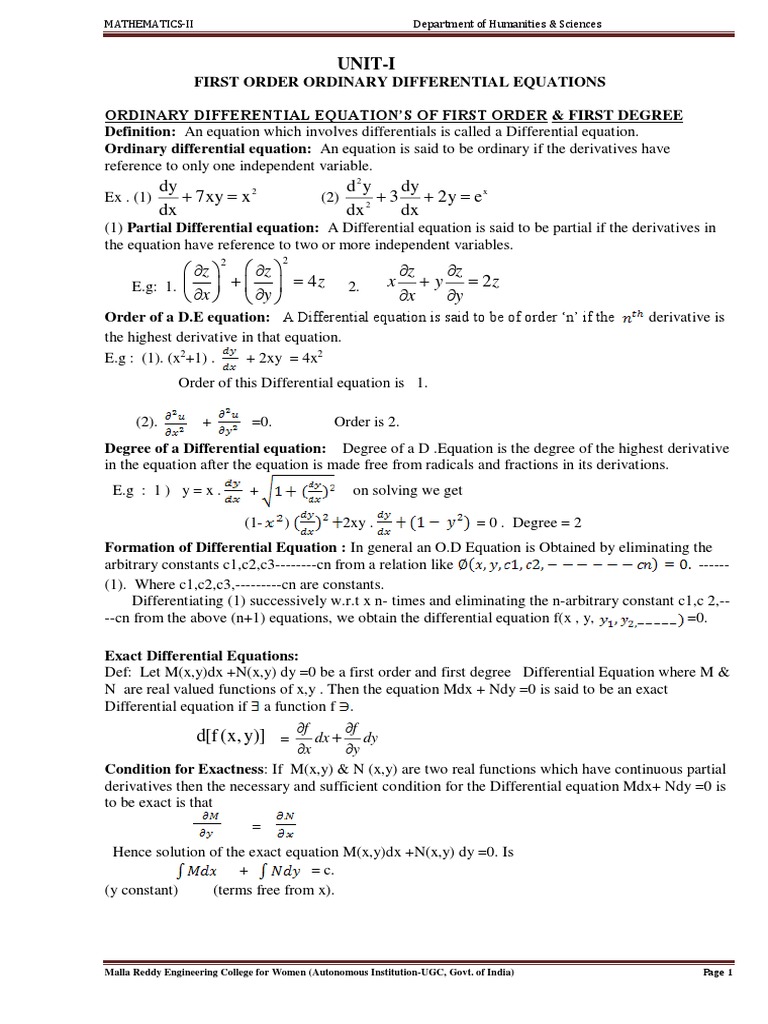 m2 Digital Notes (r18) | PDF | Equations | Mathematical Concepts