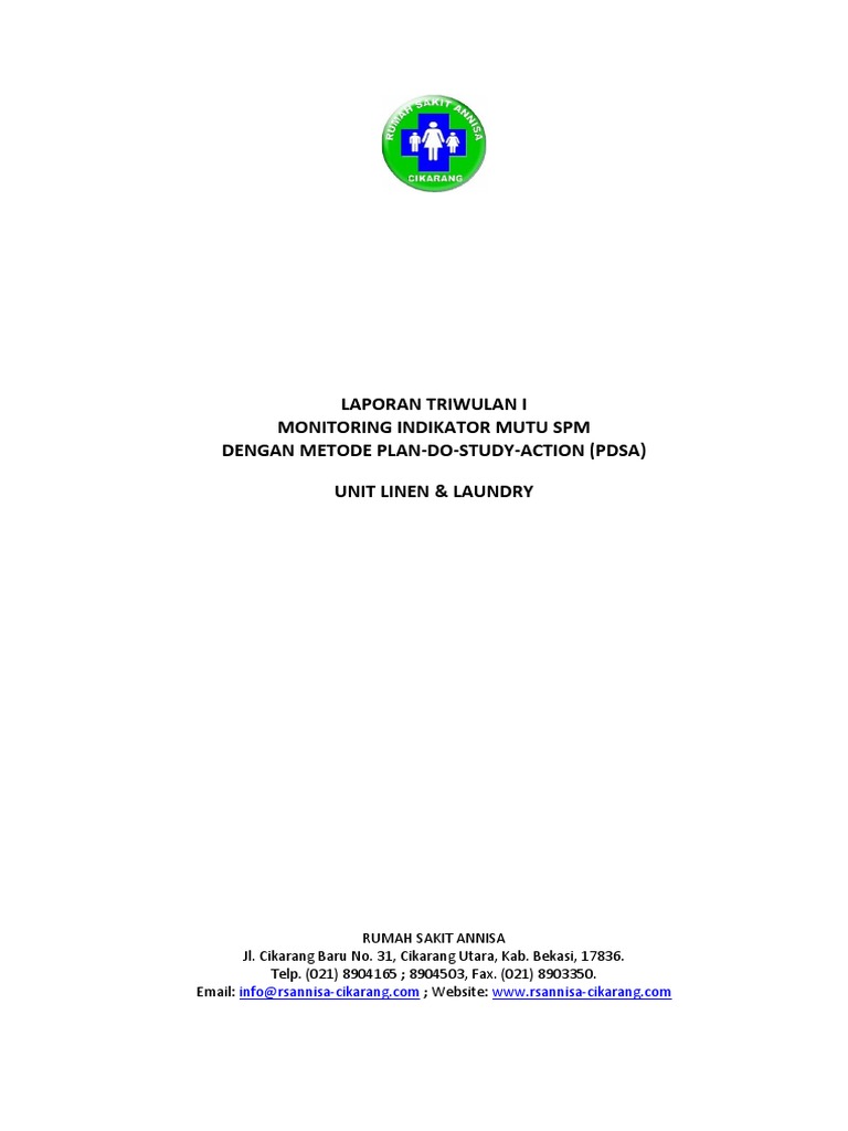 Laporan Triwulan I Pdsa 2020 | PDF