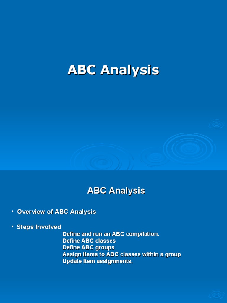 ABC Analysis Final | PDF | Inventory | Computing