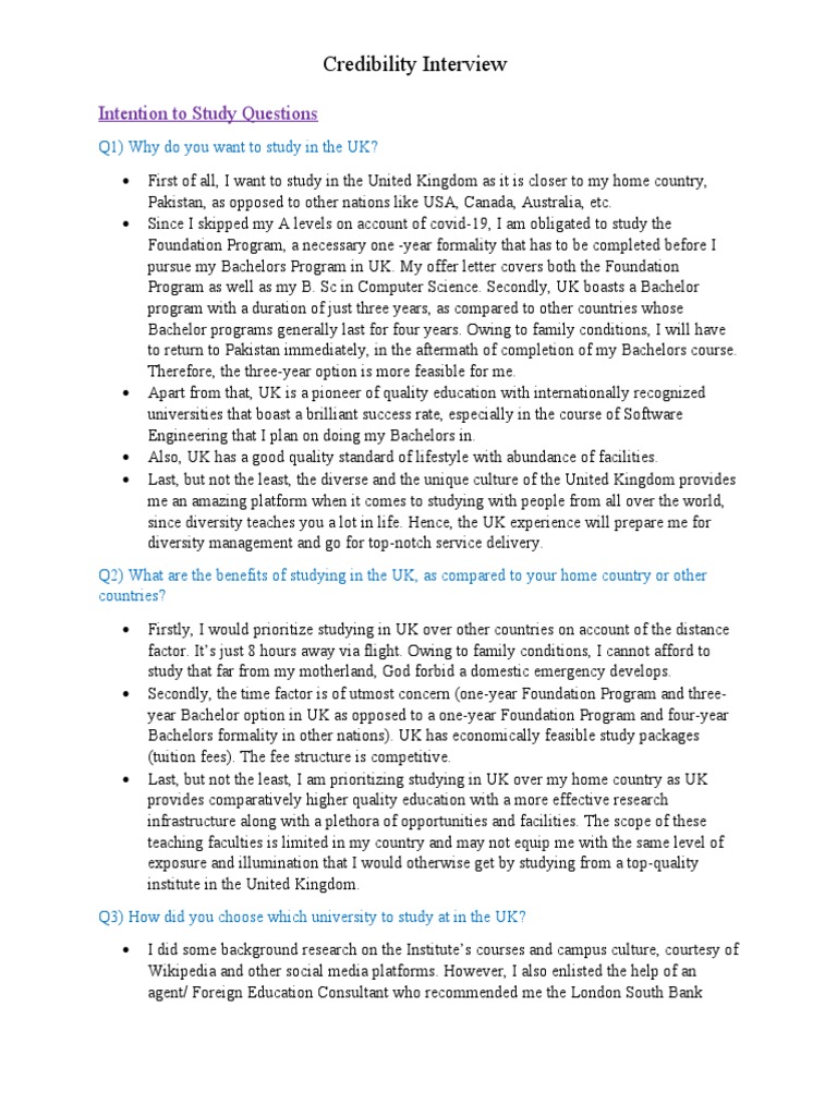 LSBU Interview Insights for Prospective Students | PDF | Bachelor's ...