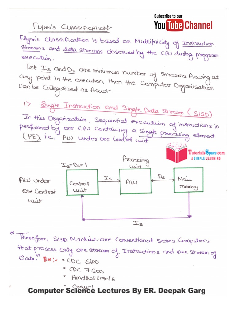 07 - Flynn's Classification of Computers - SISD | PDF
