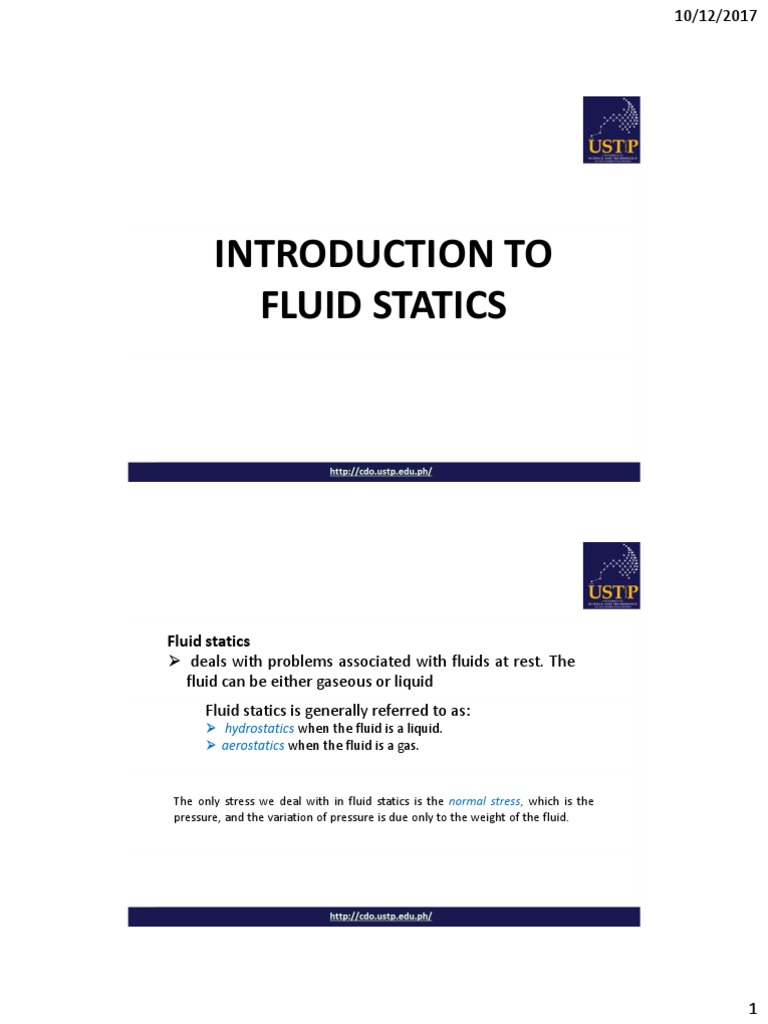 Chapter 3 - Pressure and Fluid Statics - 2 | PDF | Buoyancy | Pressure