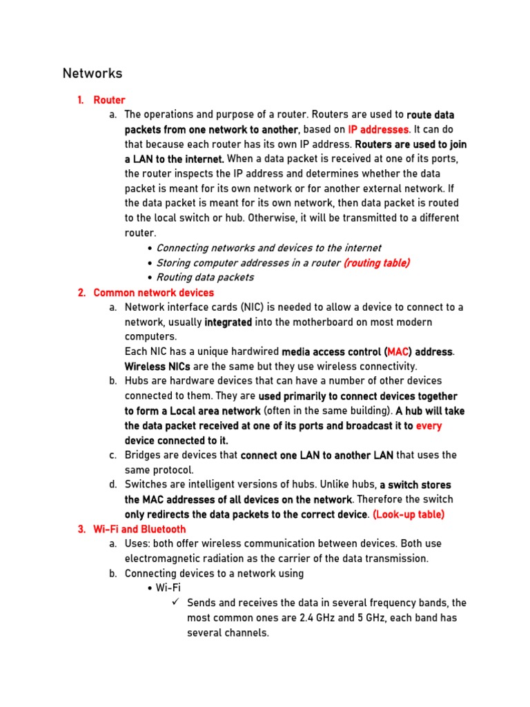 Networks - Grade 9 | PDF | Computer Network | Network Switch
