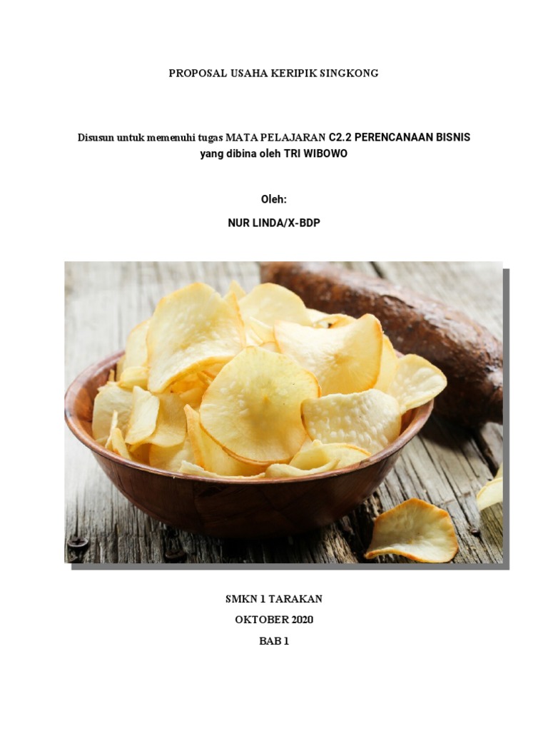 Proposal Usaha Keripik Singkong | PDF | Bisnis