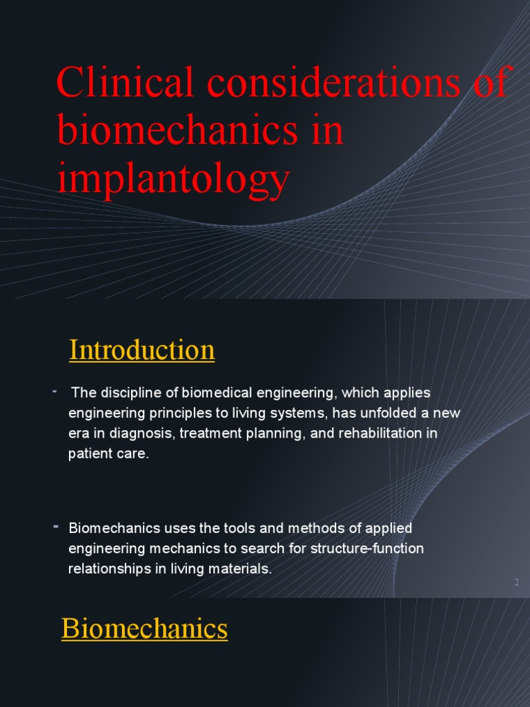 Clinical Considerations of Biomechanics in Implantology | PDF | Dental ...