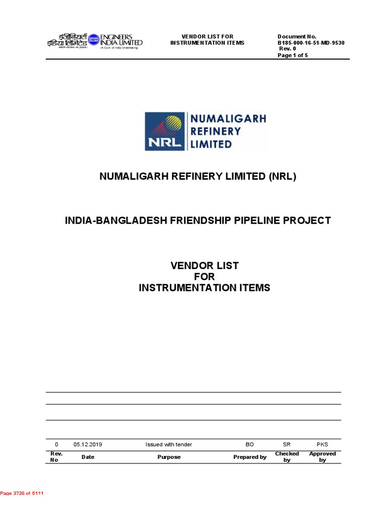 Vendor List - Instrumentation | PDF | Manufactured Goods | Electrical ...