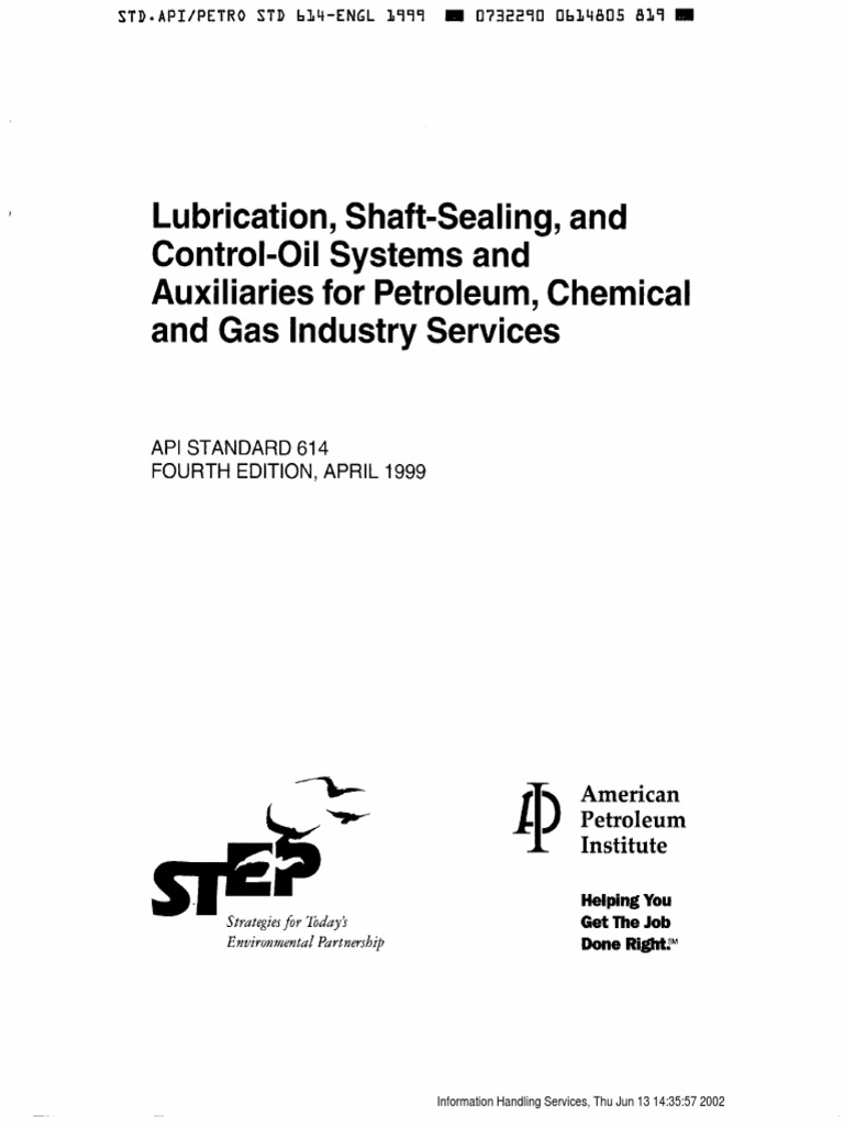 API 614 Lubrication, Shaft-Sealing, and Control Oil Systems and ...