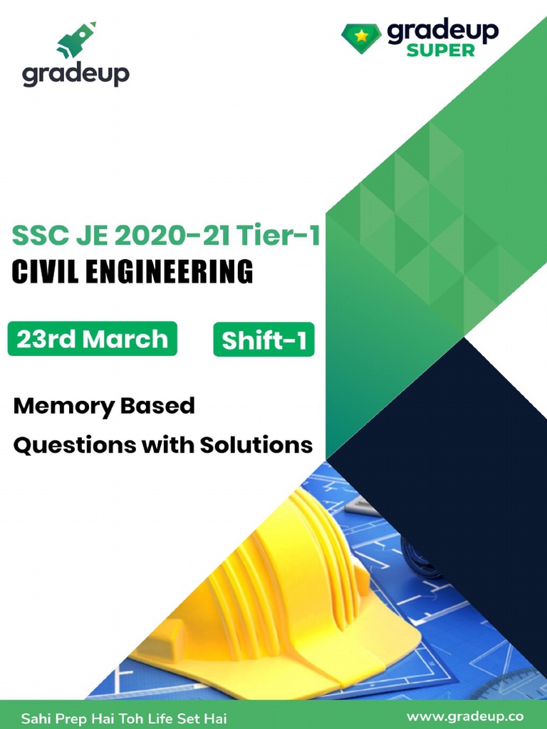 SSC Je Civil Engineering 23 10 2020 Shift 1 63 | PDF | Concrete | Viscosity
