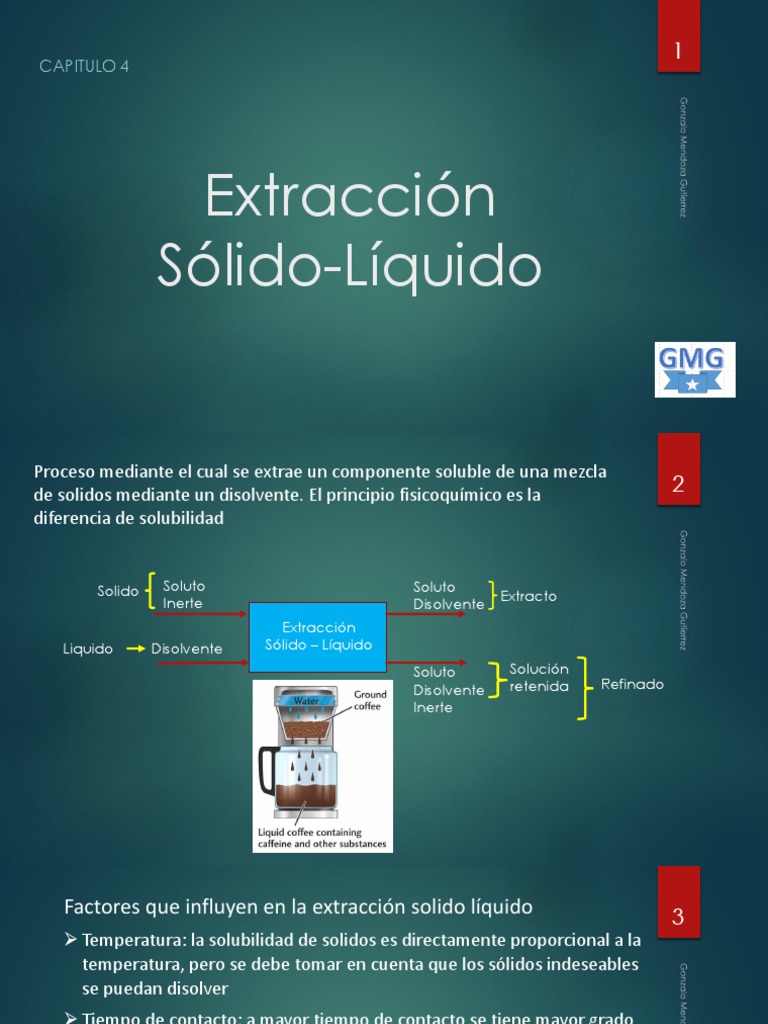 Factores en Extracción Sólido-Líquido | PDF | Solubilidad | Solvente
