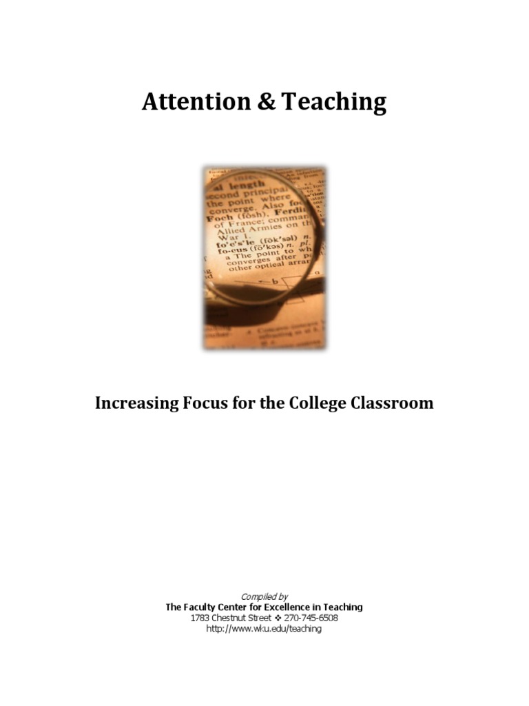 Attention & Teaching: Increasing Focus For The College Classroom | PDF ...