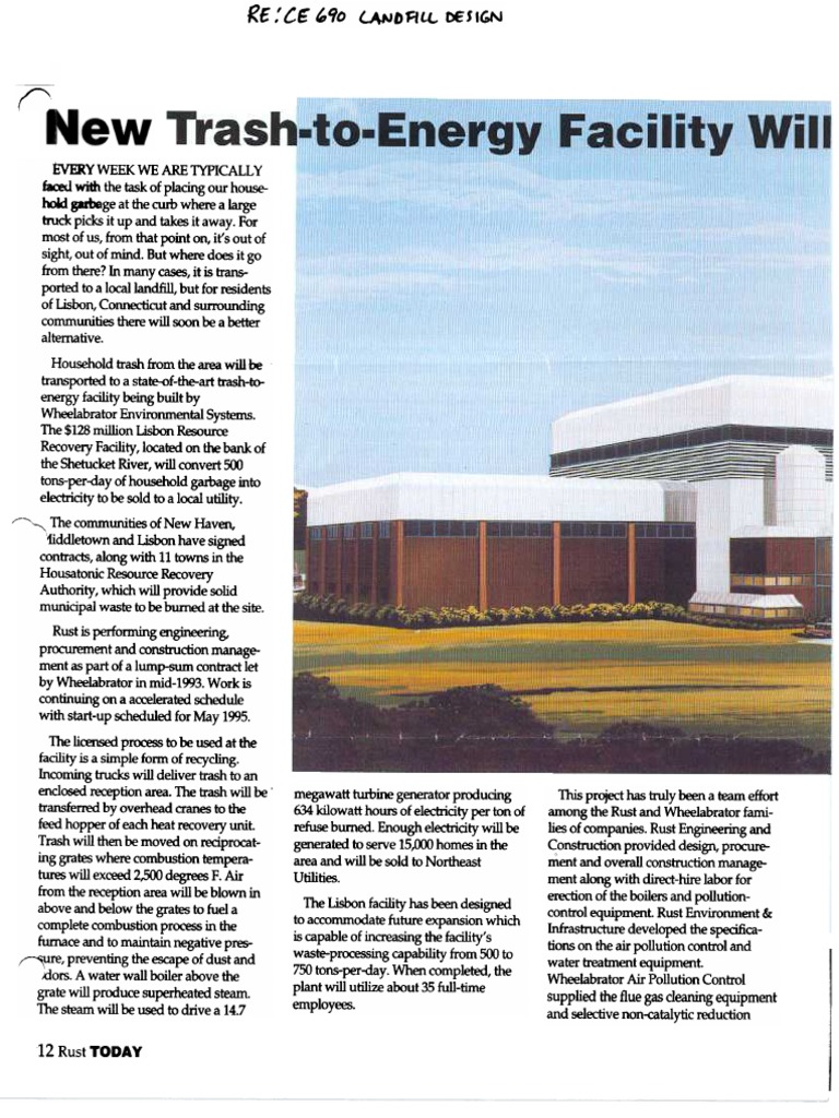 Landfill Packet 1b Trash To NRG Schematic SubtitleD | PDF | Resource ...