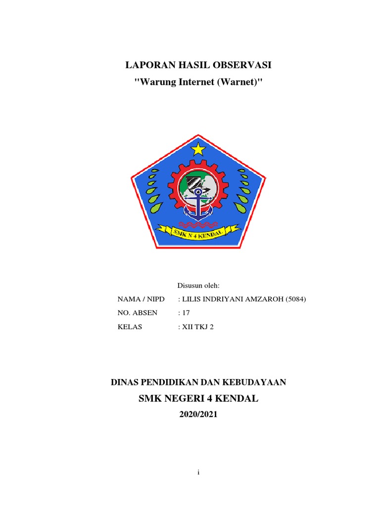 Laporan Observasi Warung Internet | PDF