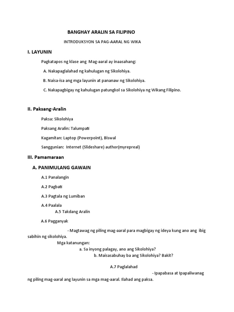 Banghay Aralin para Sa Monologo | PDF