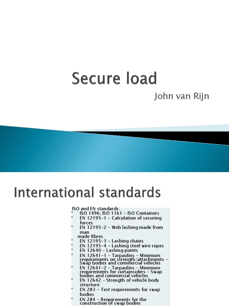 Load-Secure-Final Iso 27955 | PDF | Force | Cargo