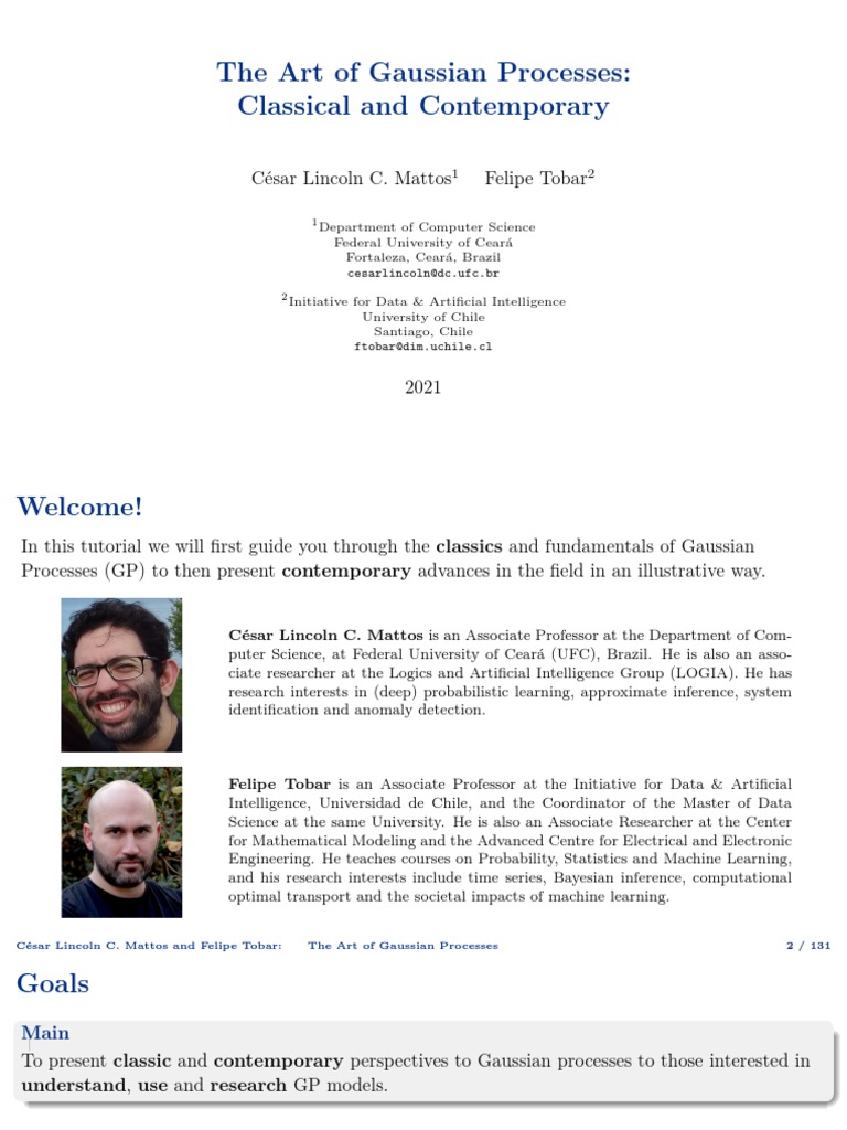 The Art of Gaussian Processes Classic and Contemporary | PDF | Normal ...