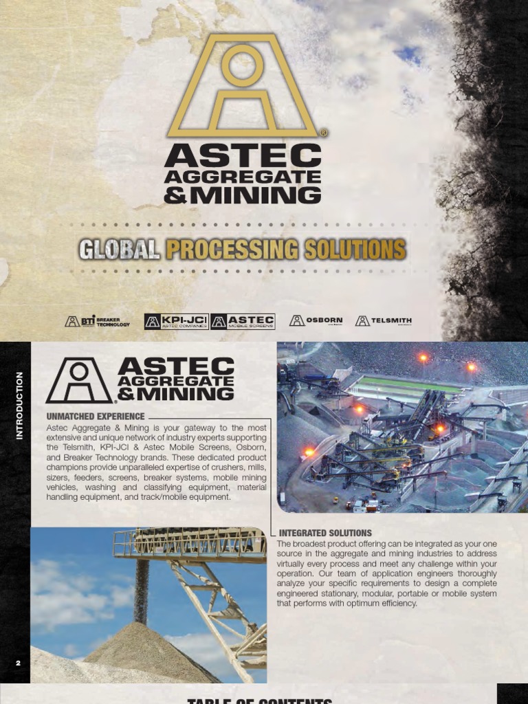 Astec Mining & Agg Brochure | PDF | Equipment | Economic Sectors