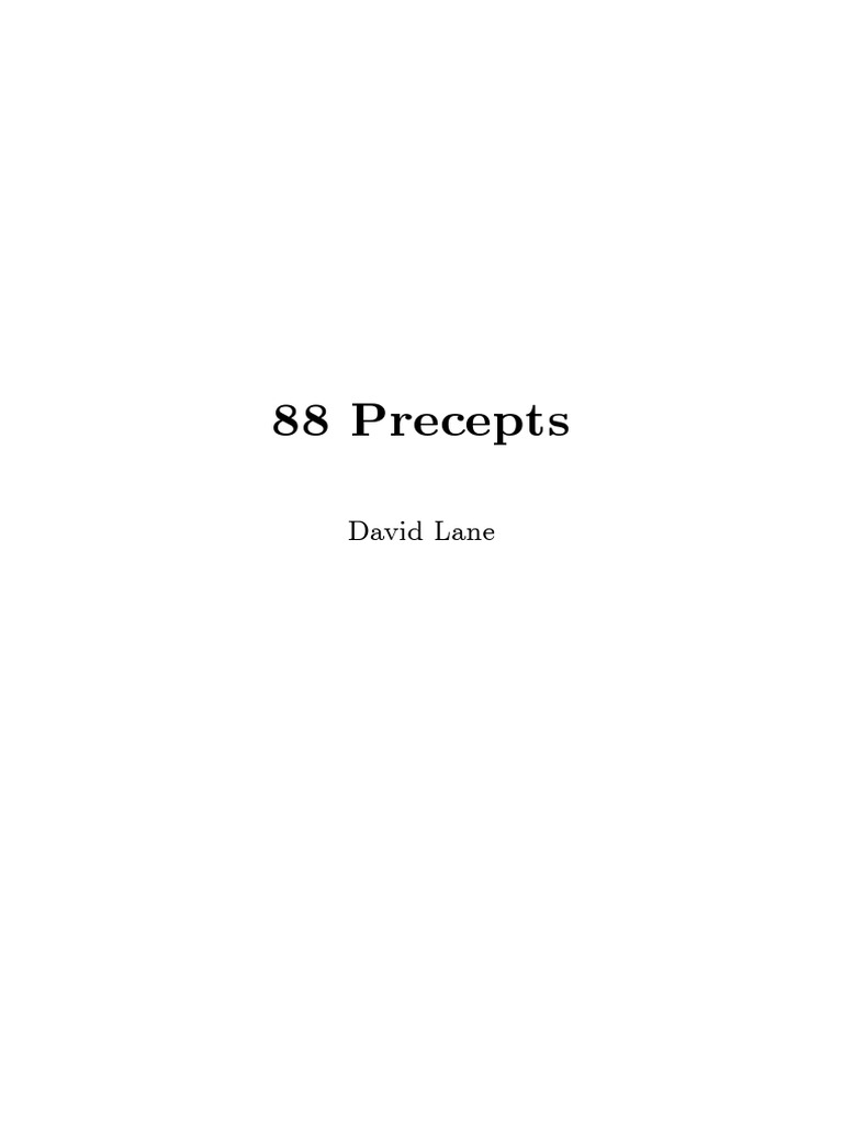 88 Precepts for Understanding Natural Law and Ensuring Racial and ...