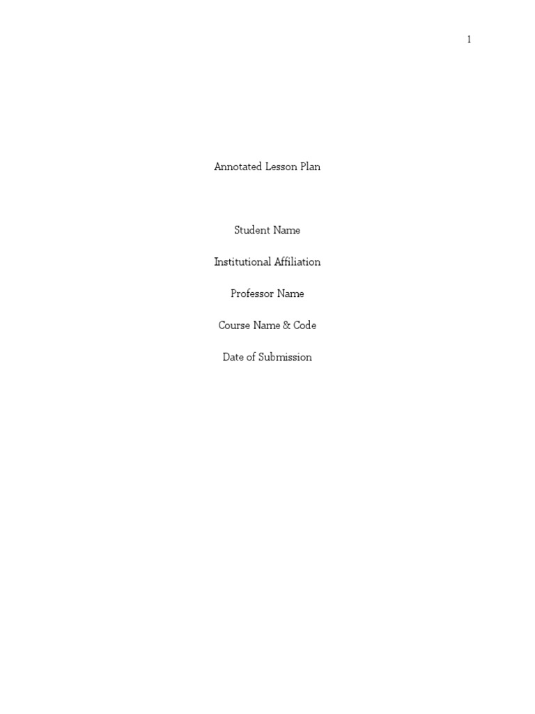 Annotated Lesson Plan - Science | PDF | Lesson Plan | Question